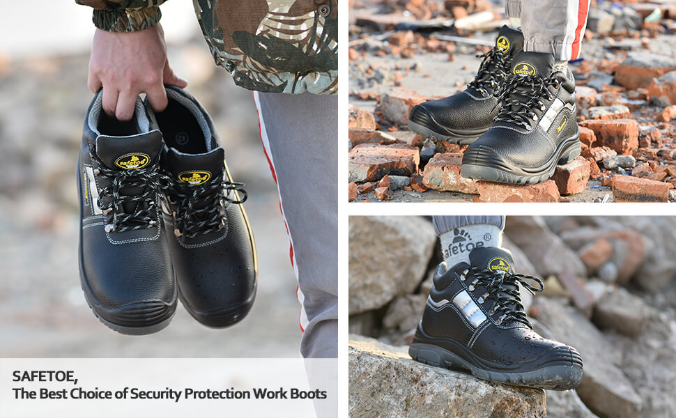 Safetoe Waterproof Leather Safety Work Boots for Men & Women | Safetoe ...