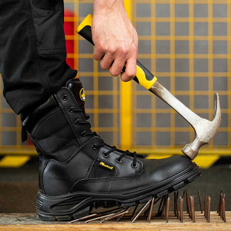 Safetoe 8" Military Zip Design Steel Toe Work Boots | Safetoe Official Shop